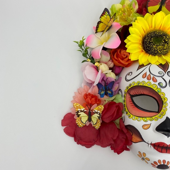 Boutique | Accessories | Day Of The Dead Flower Mask | Poshmark